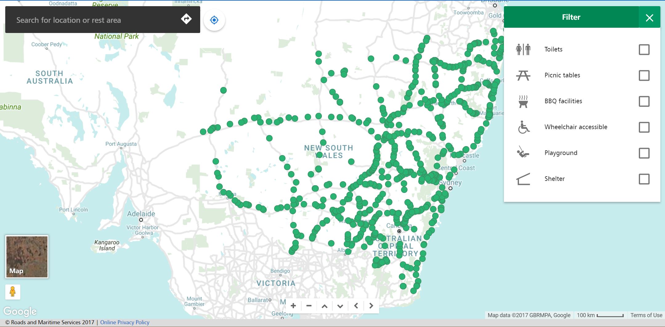 NSW Rest Areas map helps you find a place to stretch your legs these ...